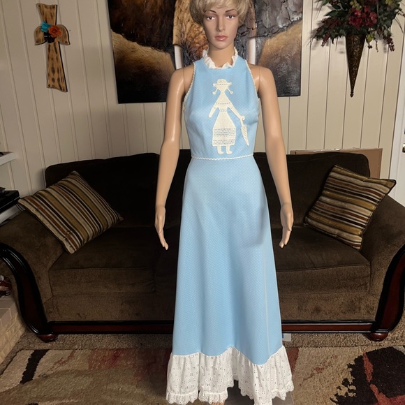 Jerell Of Texas | Dresses | Vintagejerell Of Texas Size 7 Blue Polka ...